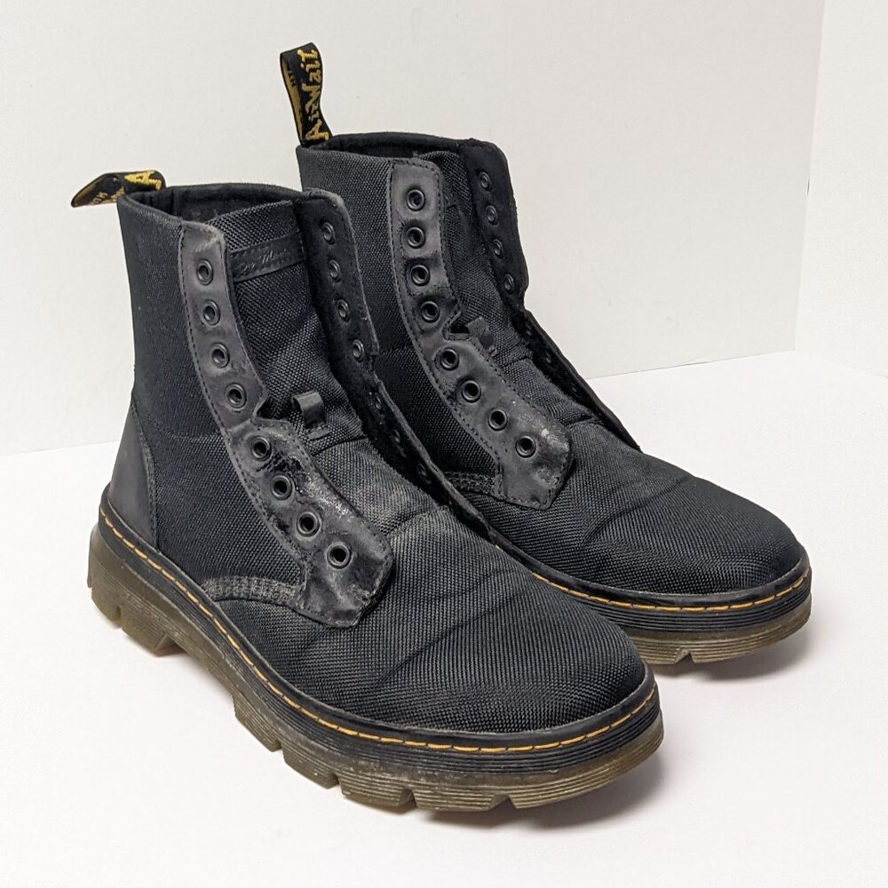 Dr. Martens Combs Combat Boots, Black, Men's 10 M - Gem